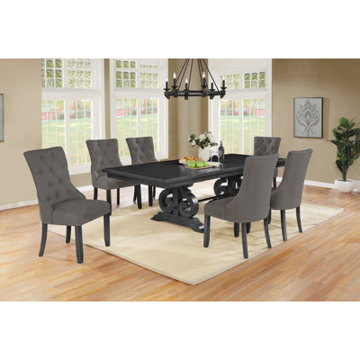One Allium Way® Hillside Extendable Trestle Dining Set & Reviews | Wayfair